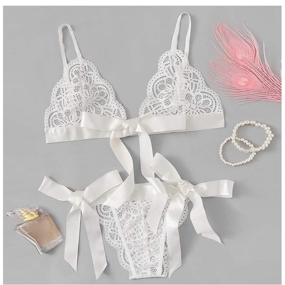 Intimates & Sleepwear | Nwot Sexy White Lace Bra And Panties Set | Poshmark